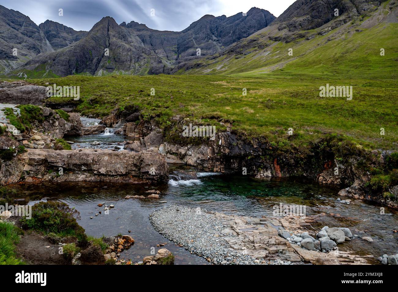 Valley Glen Brittle With River Brittle And Waterfalls With Fairy Pools On The Isle Of Skye In ...