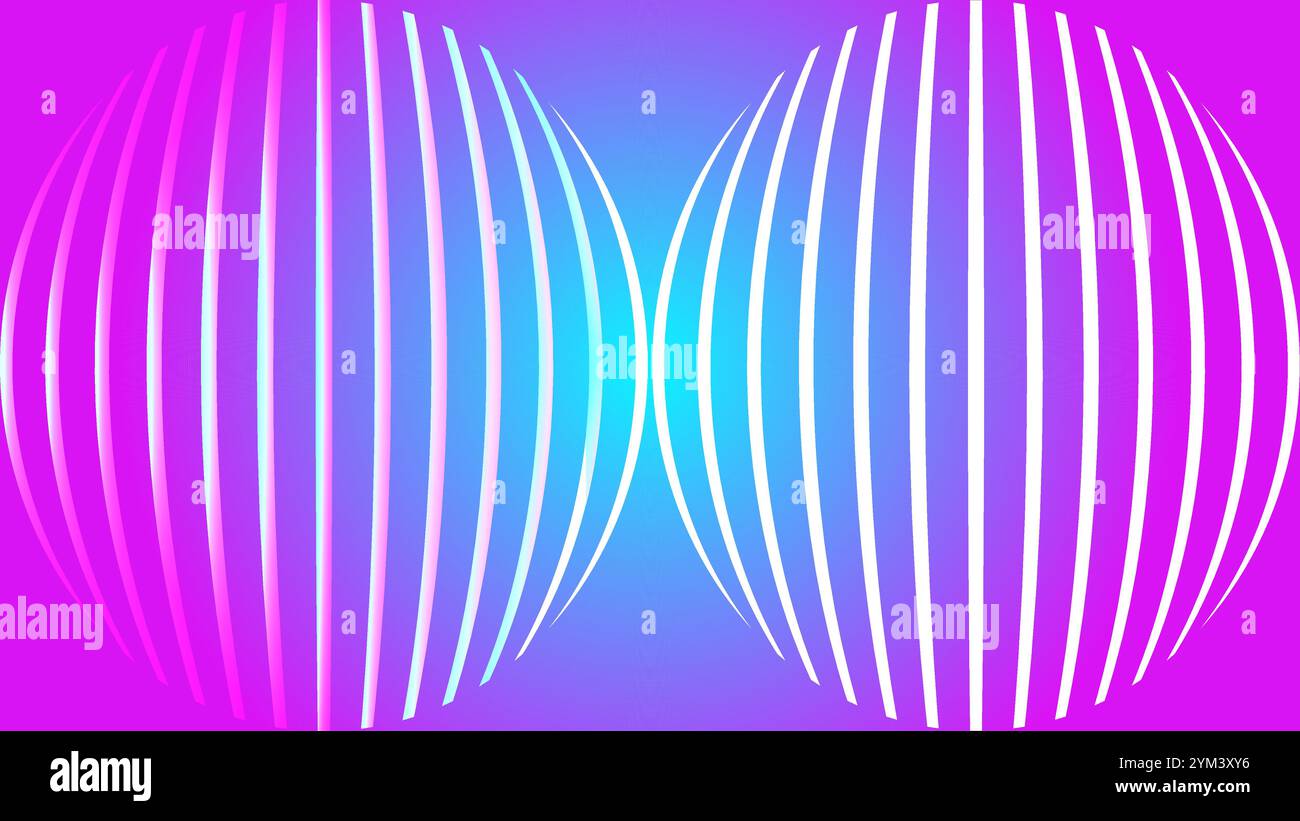 Abstract blue pink horizontal background with wavy lines like ...