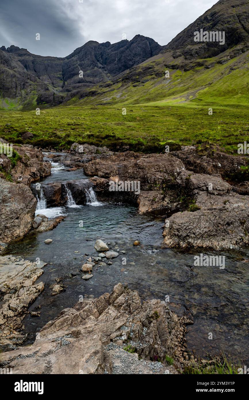 Valley Glen Brittle With River Brittle And Waterfalls With Fairy Pools On The Isle Of Skye In ...