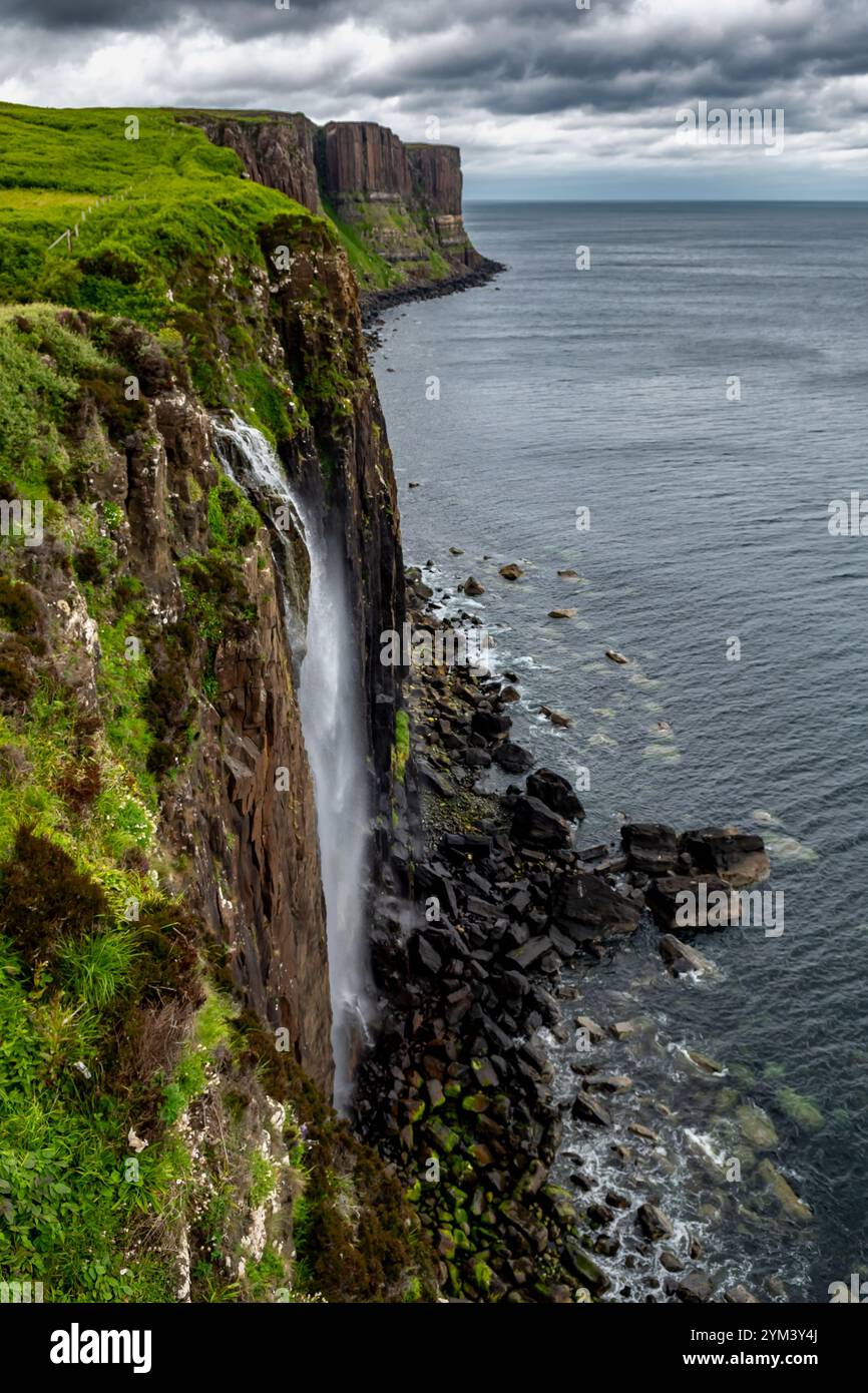 Spectacular Waterfall Of Kilt Rock On The Isle Of Skye In Scotland, UK ...