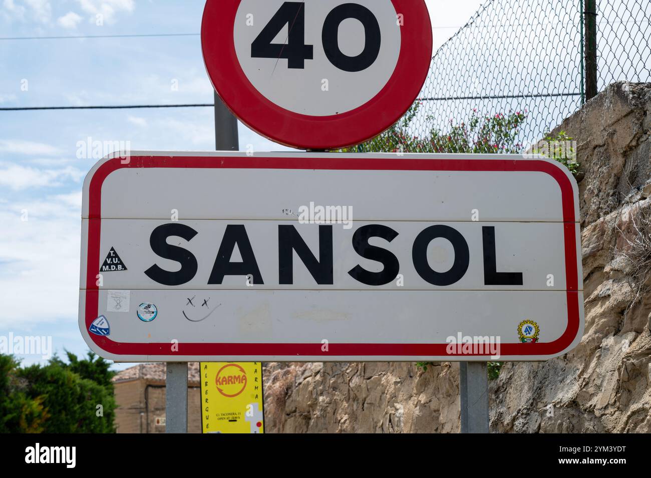 Sansol road sign hi-res stock photography and images - Alamy
