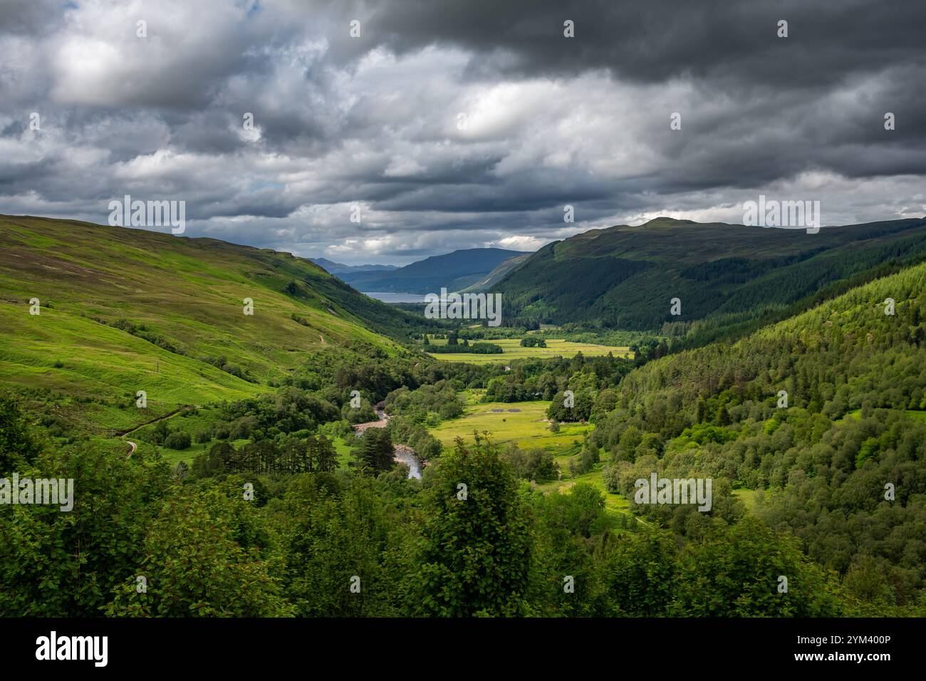 Corrieshalloch Gorge National Nature Reserve With River Through Pasture ...