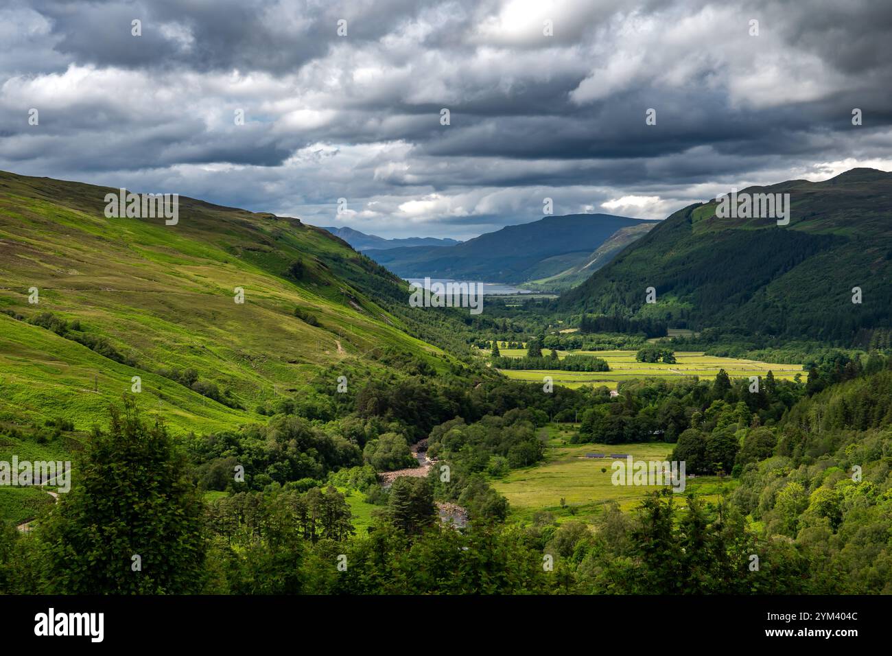 Corrieshalloch Gorge National Nature Reserve With River Through Pasture ...