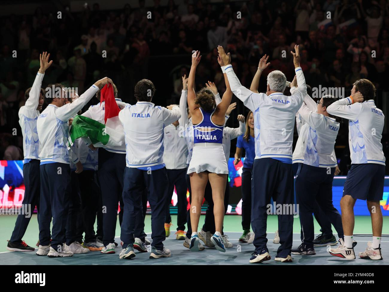 Malaga, UK. 20th Nov, 2024. Jasmine Paolini, Lucia Bronzetti, Camila ...