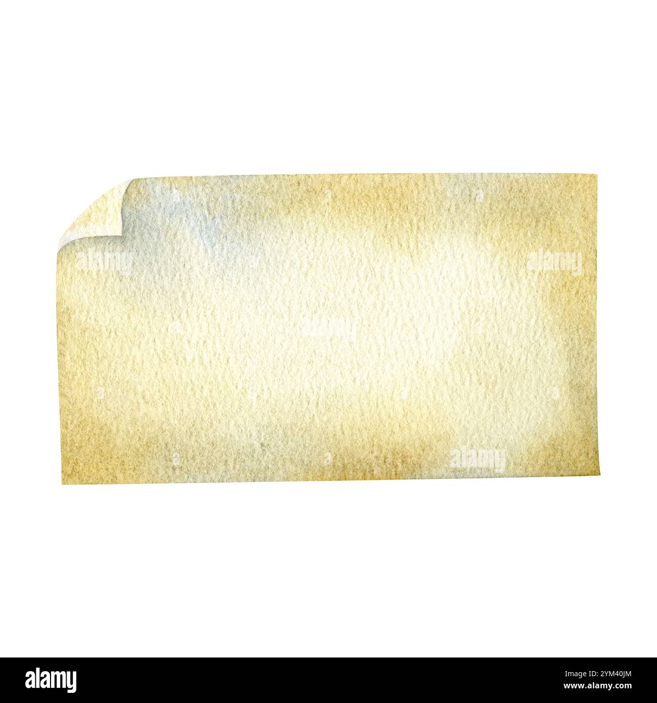 Vintage note paper with curled corner ready for your message. Hand ...