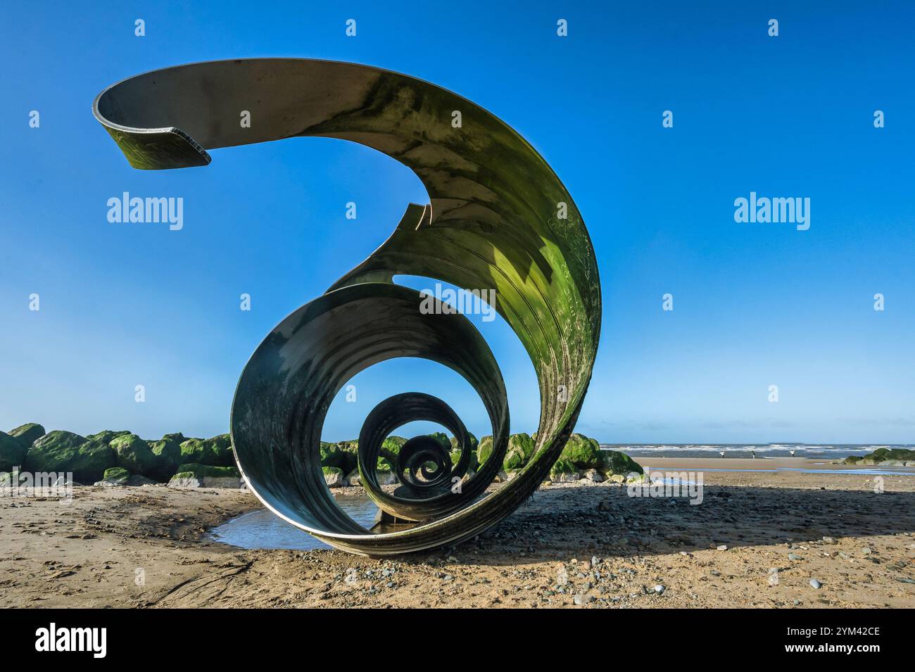 This artwork-sculpture is known as Mary's Shell located on Rossall ...