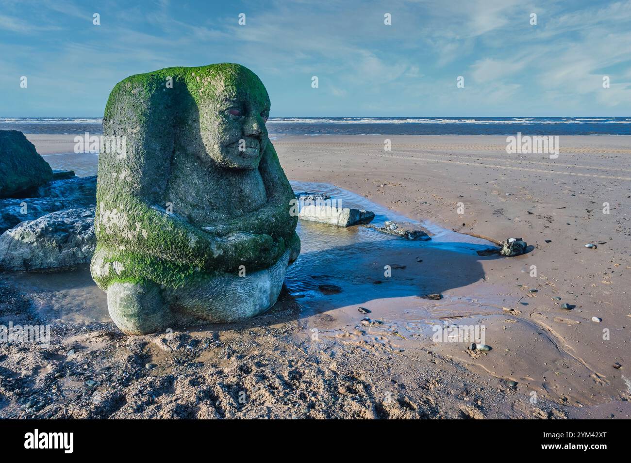 This artwork-sculpture is known as The Ogre located on Rossall Beach ...