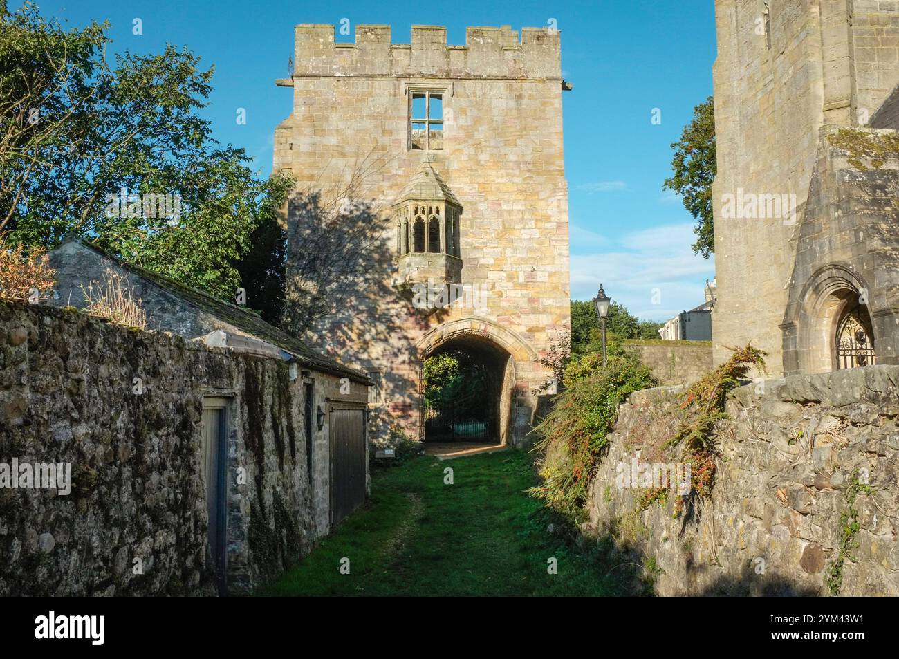 The Marmion Tower, village West Tanfield, in the Hambleton district of ...