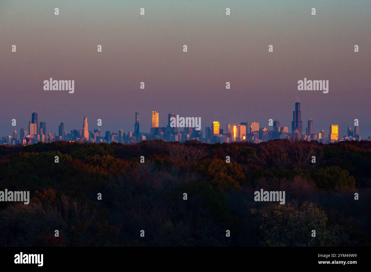 Chicago, Illinois - The Chicago skyline in late afternoon, photographed ...