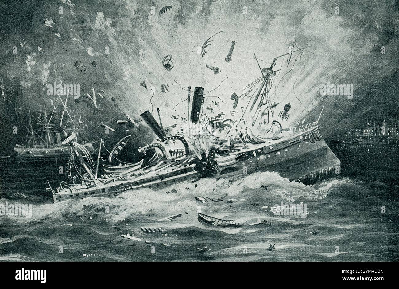 The USS Maine was a battleship stationed in Havana Harbor, Cuba during ...