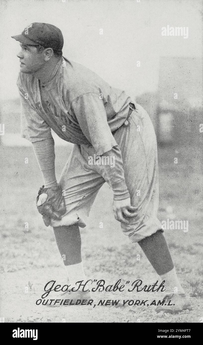 George Herman Ruth - Babe Ruth print - Outfielder, New York, American ...