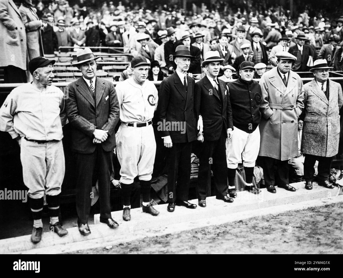 Babe Ruth, Ty Cobb and others - World Series 1929 Stock Photo - Alamy
