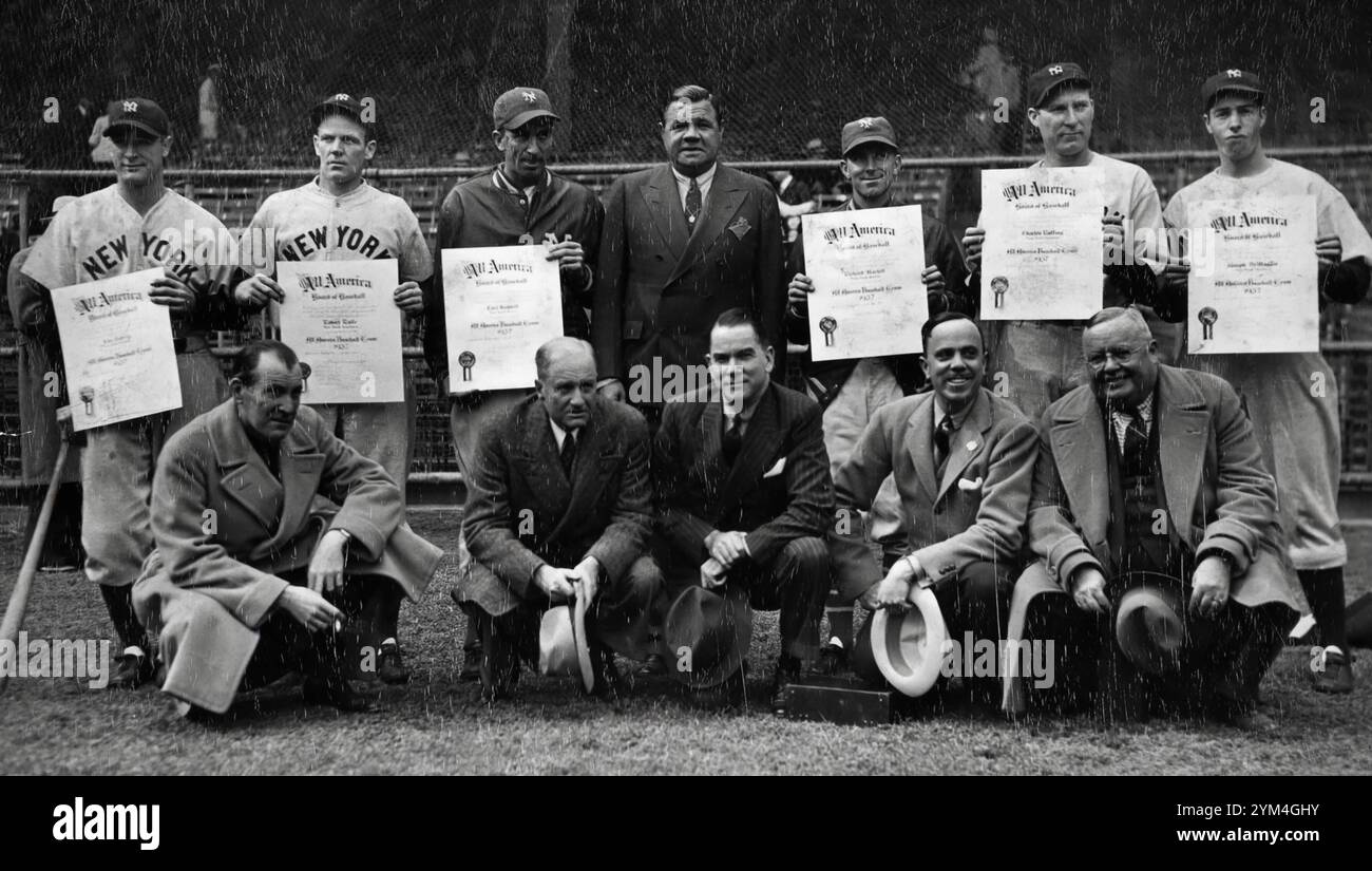 New York Yankees - Only photo of Babe Ruth, Lou Gehrig and Joe DiMaggio ...
