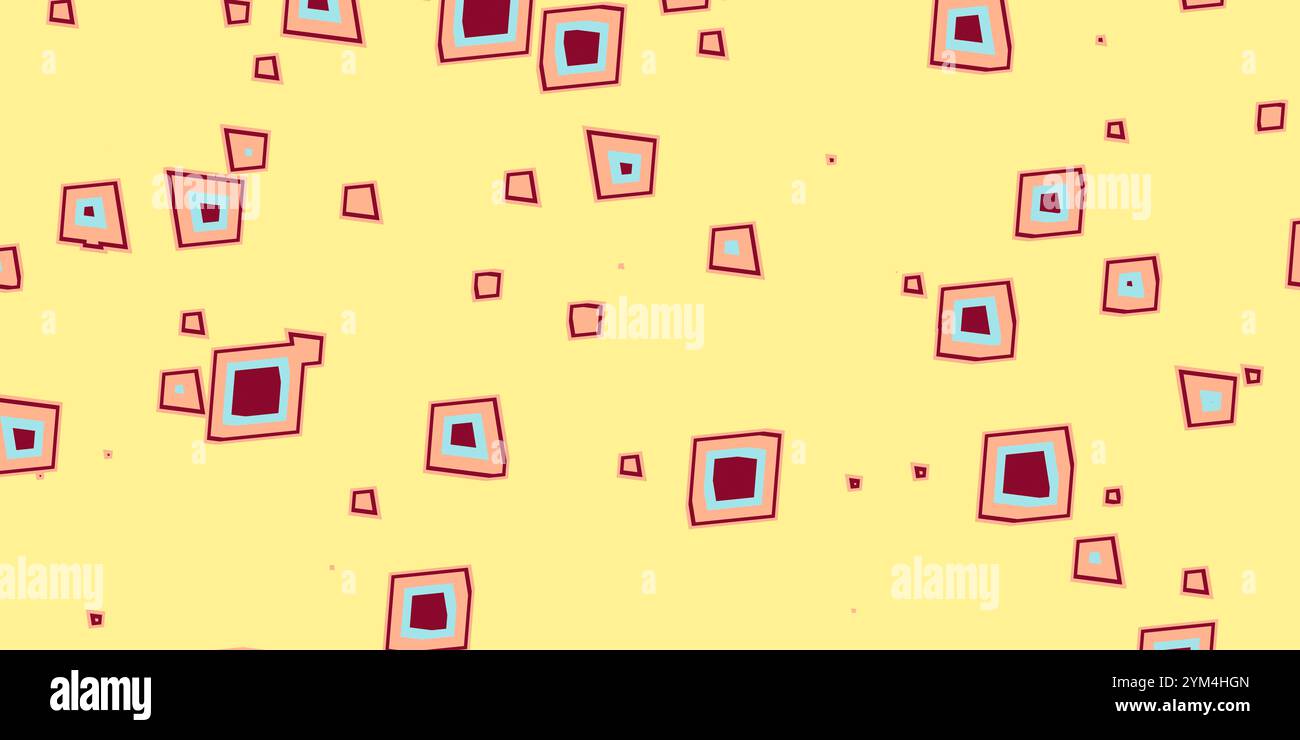 Abstract modern minimal geometry retro color palette polygon pattern ...