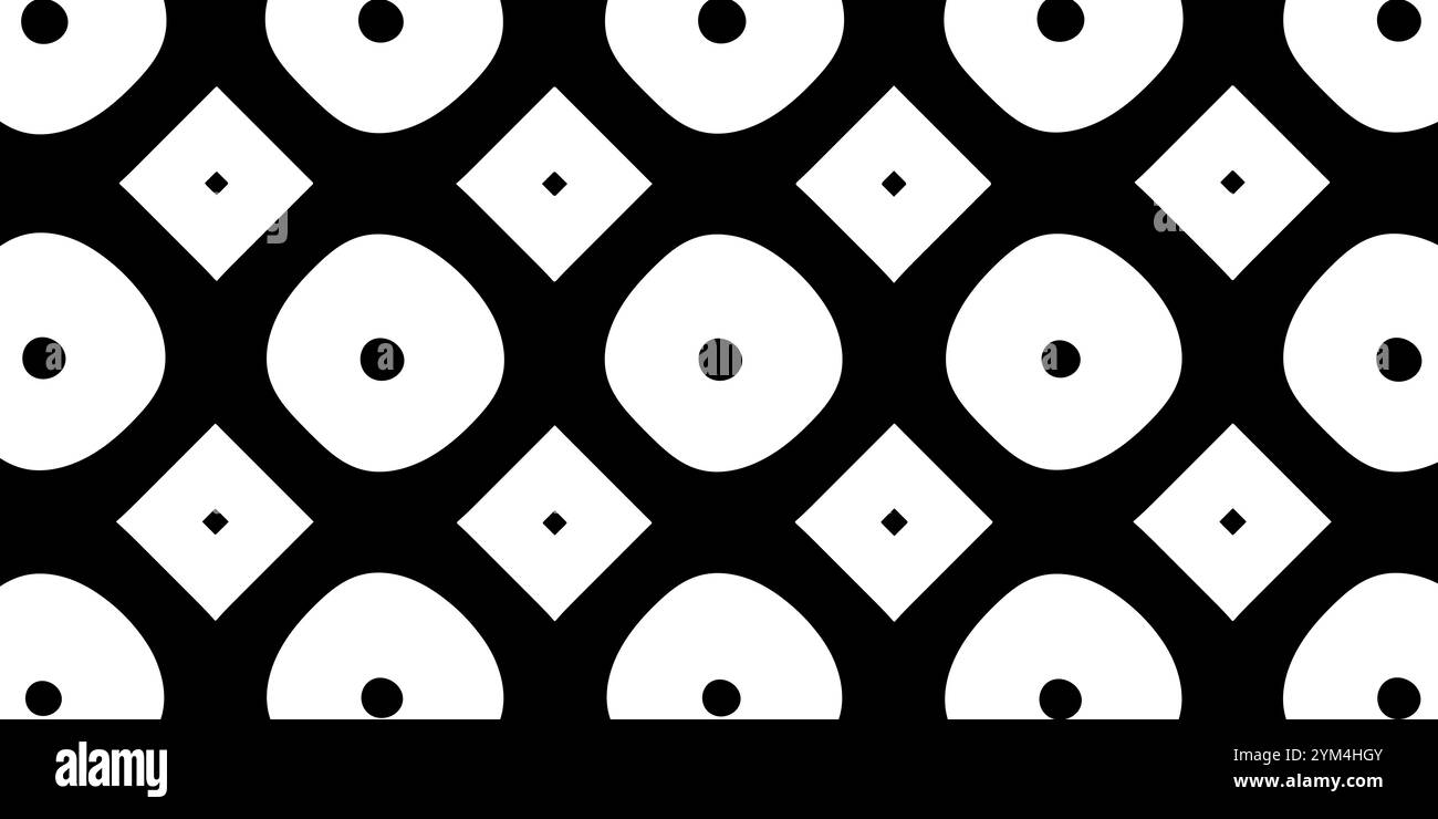 Abstract modern minimal black and white monochrome organic squares and ...
