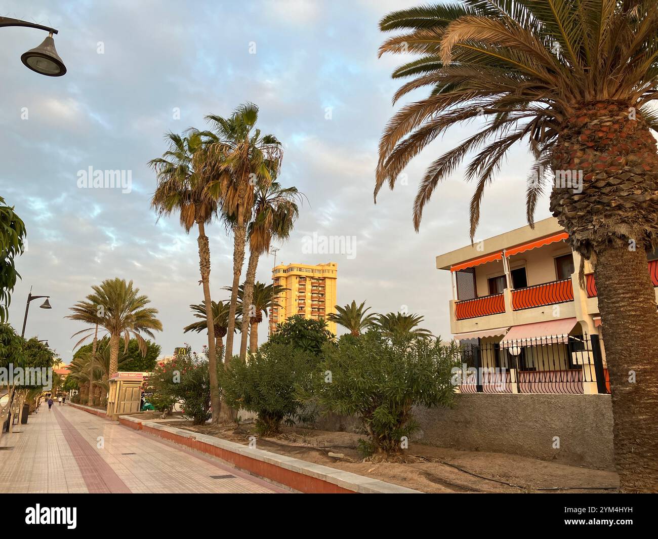 The Los Cristianos Seafront, with the Torres Del Sol apartments in the ...