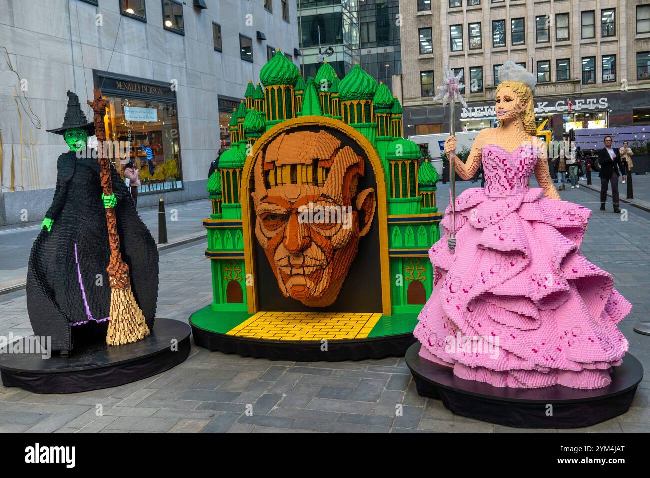 A Lego display of wicked promoting the upcoming motion picture in the ...
