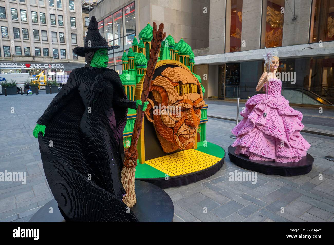 A Lego display of wicked promoting the upcoming motion picture in the ...