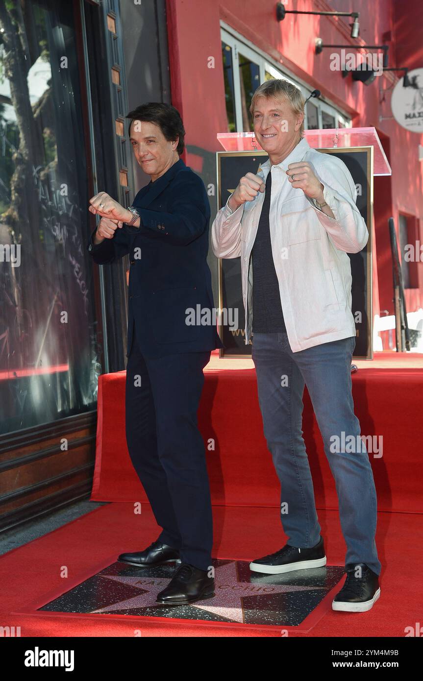 Ralph Macchio, left and William Zabka attend a ceremony honoring ...
