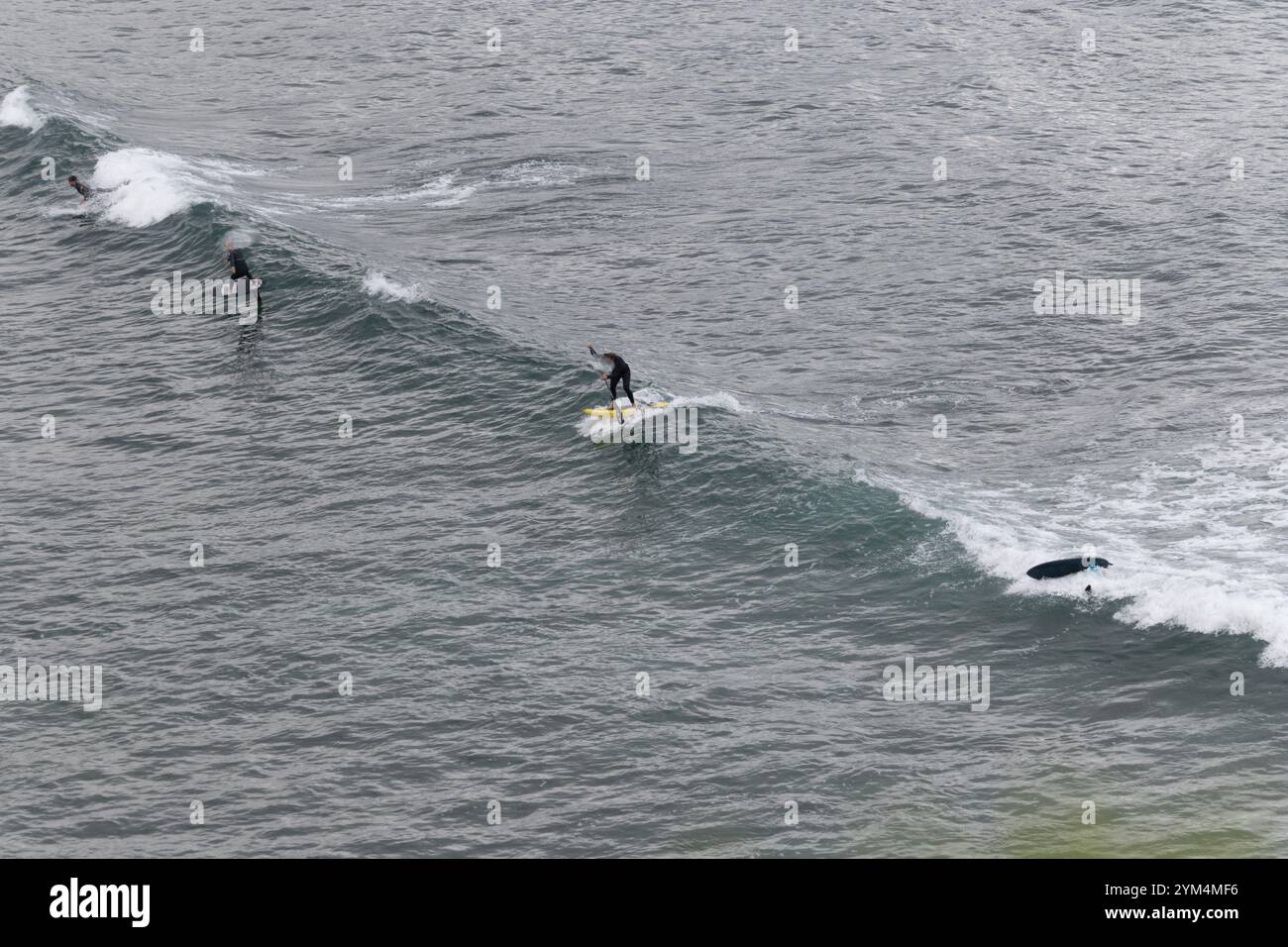 Watersport surfing training in Ciboure and Fort of Socoa bay on Basque ...