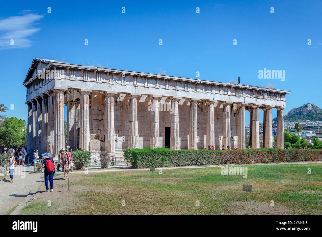 The Temple of Hephaestus or Hephaisteion, a well-preserved Greek temple dedicated to Hephaestus ...