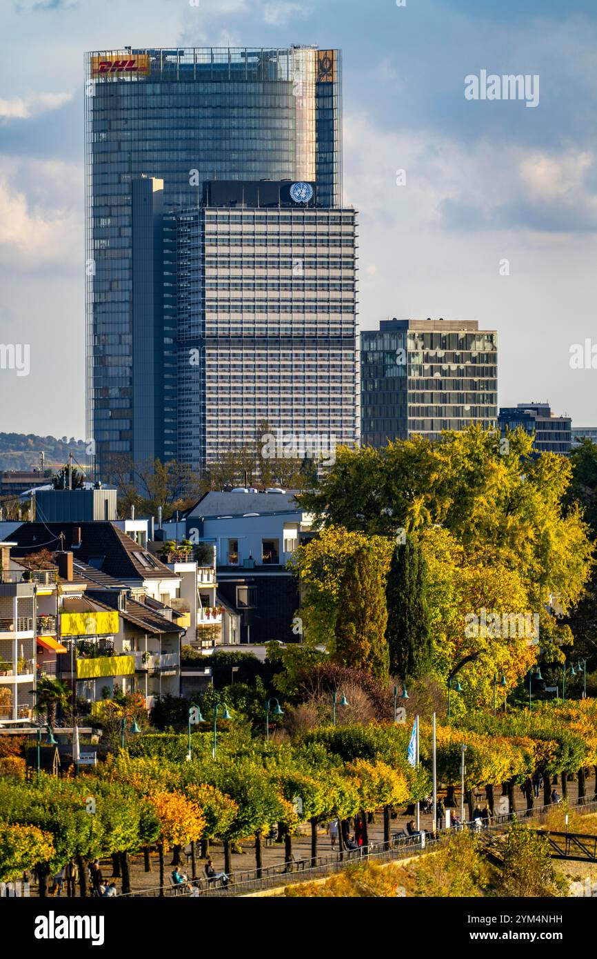 Skyline Bonn on the Rhine, in front the UNFCCC Secretariat of the Framework Convention on ...