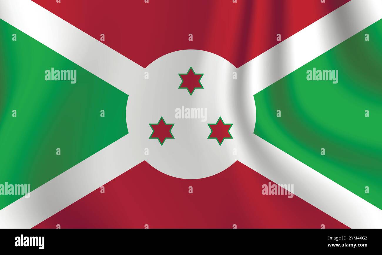 Flag of Burundi. National symbol in official colors. Template icon ...