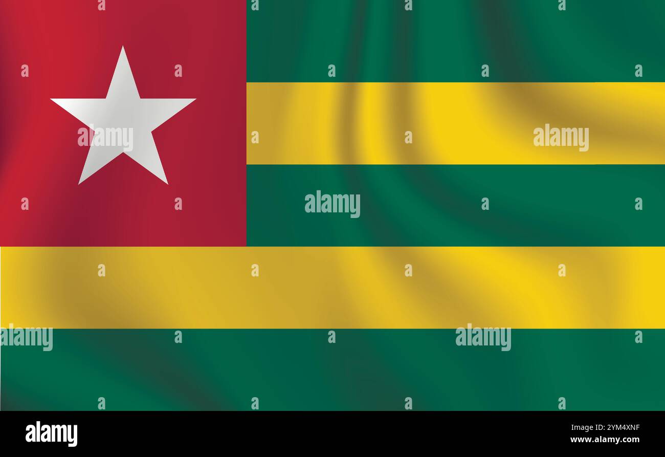 Flag of Togo. National symbol in official colors. Template icon ...