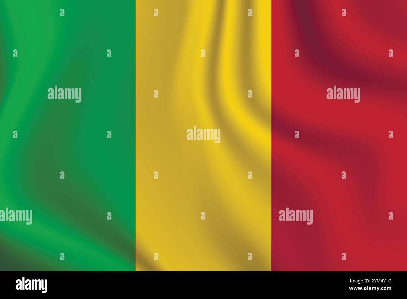 Flag of Mali. National symbol in official colors. Template icon ...