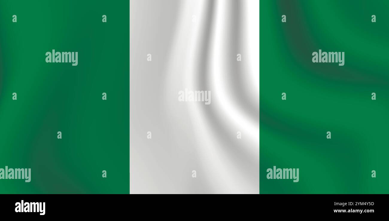 Flag of Nigeria. Nigerian national symbol in official colors. Template ...