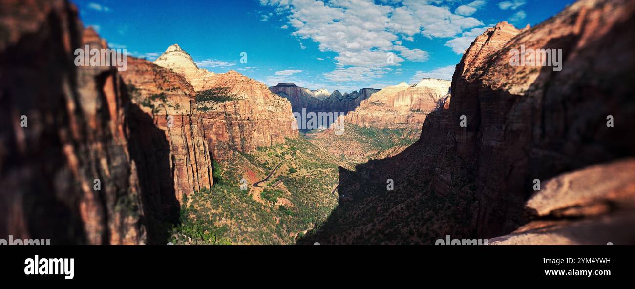 Panoramic view of Zion National Park, Utah, United States Stock Photo ...