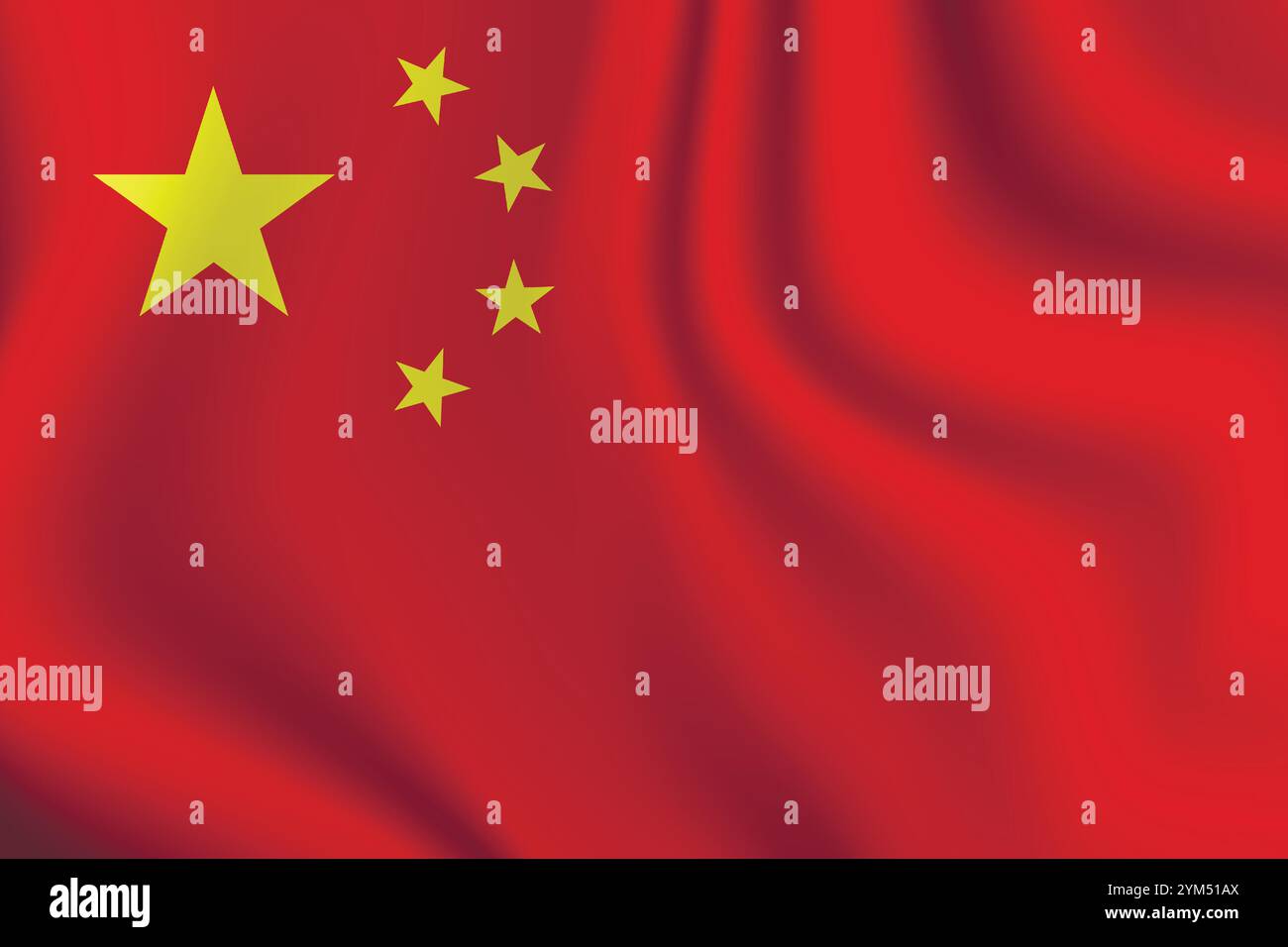 Flag of China. Chinese national symbol in official colors. Template ...