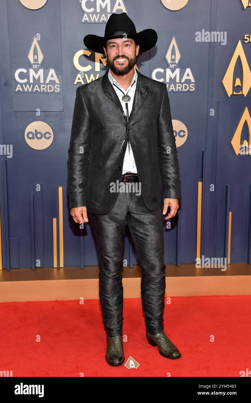 Tony Vitello arrives at the 58th Annual CMA Awards on Wednesday, Nov. 20, 2024, at Bridgestone ...