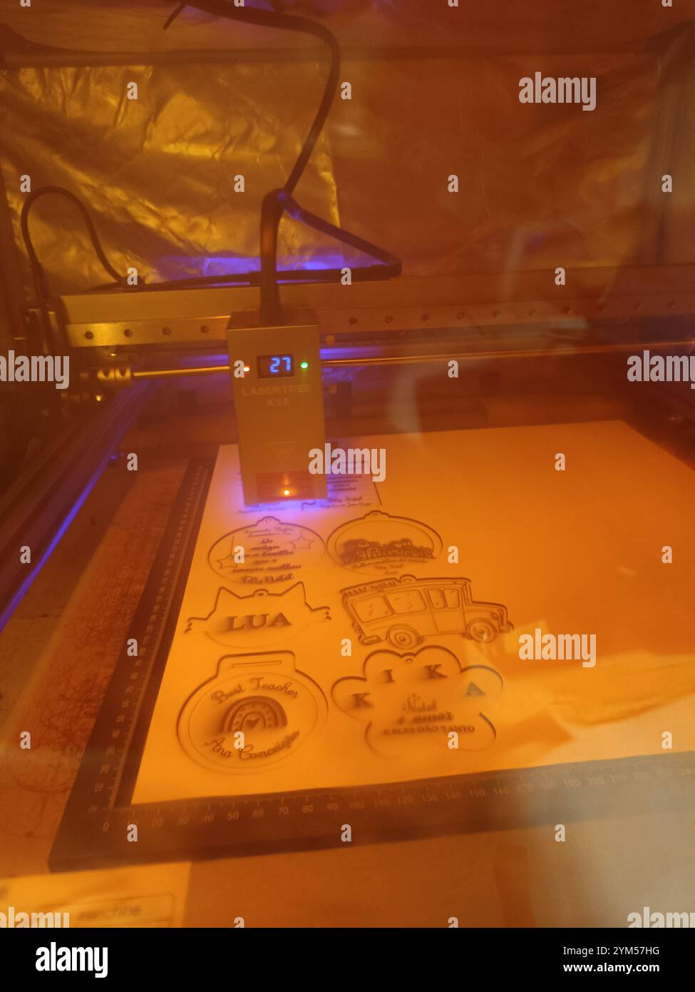 Diode Laser cutting and engraving inside an enclosure with air ...