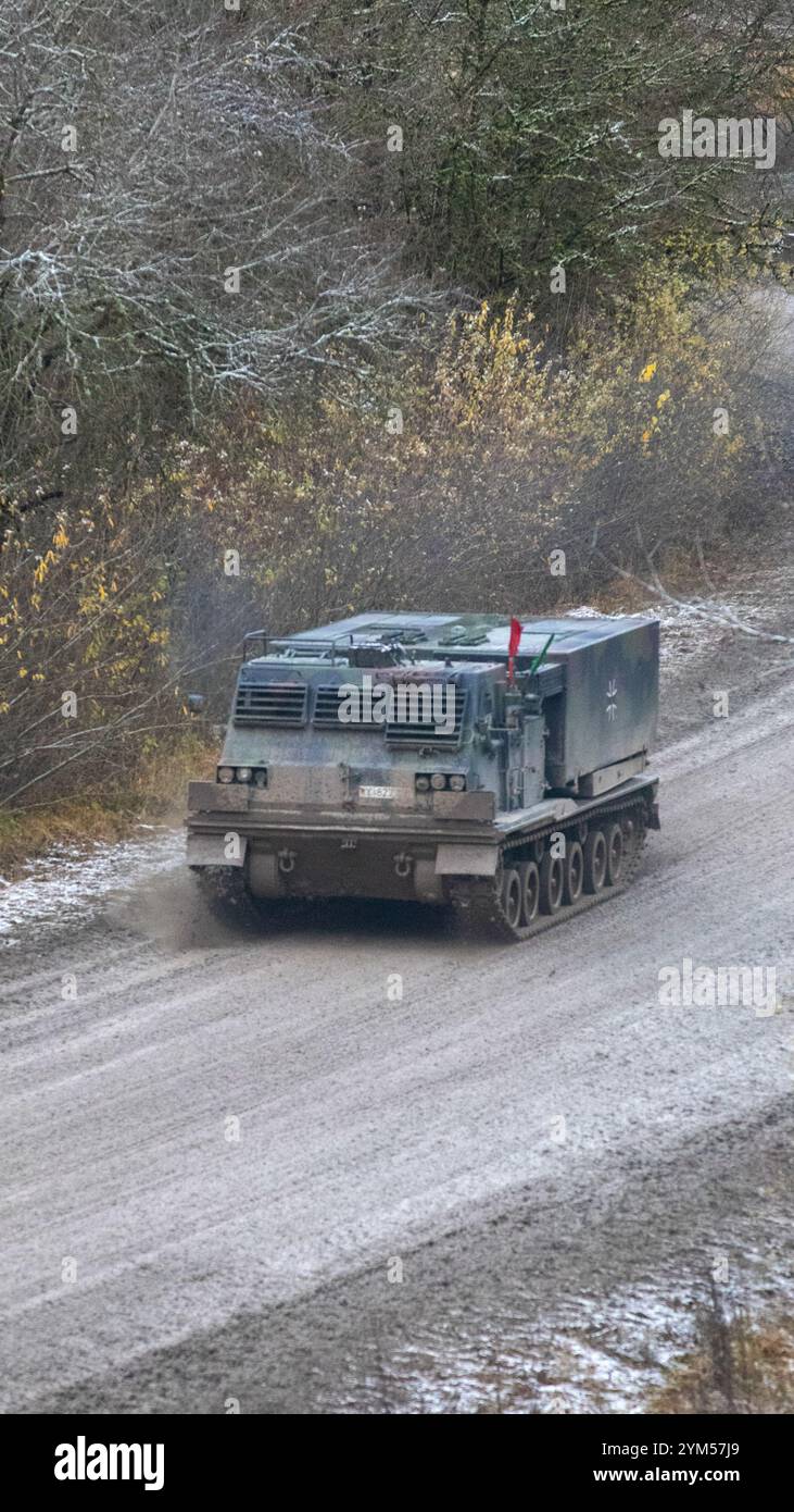 German Army soldiers assigned to 295th French-German Brigade move a ...