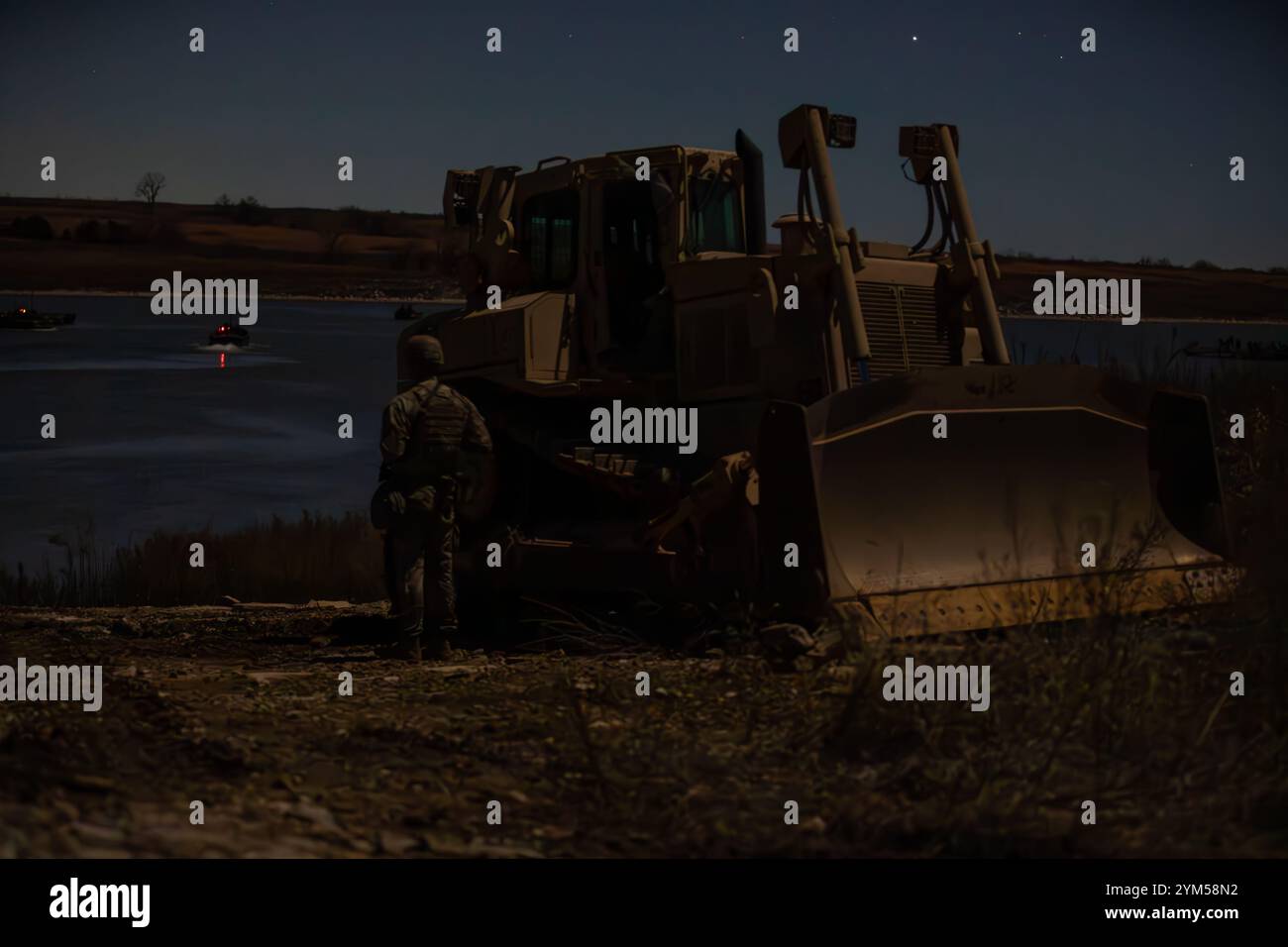 Soldiers from the 50th Multi-Role Bridge Company (MRBC), 5th Engineer ...