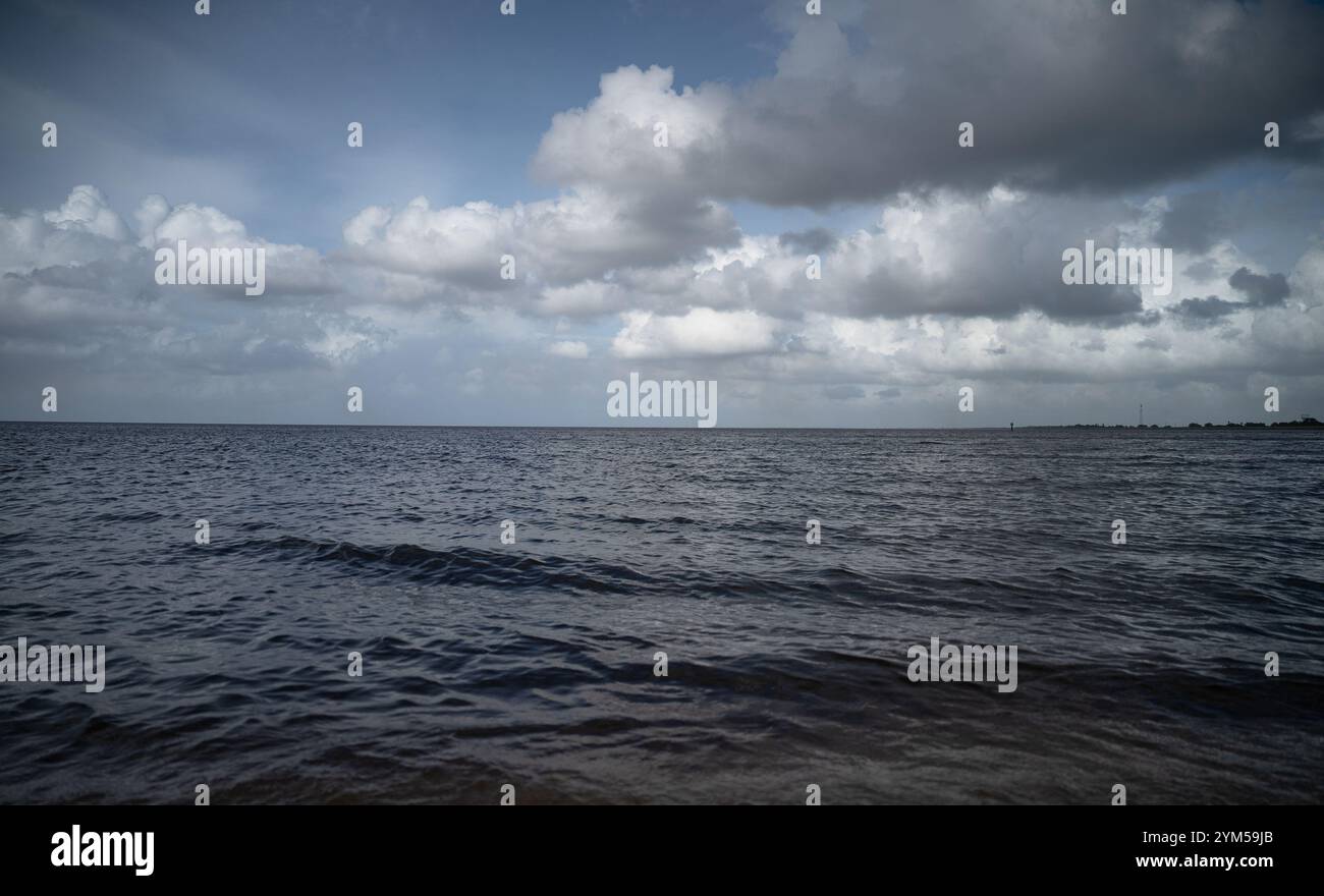 A view of Lake Okeechobee from Port Mayaka as the sun prepares to set ...