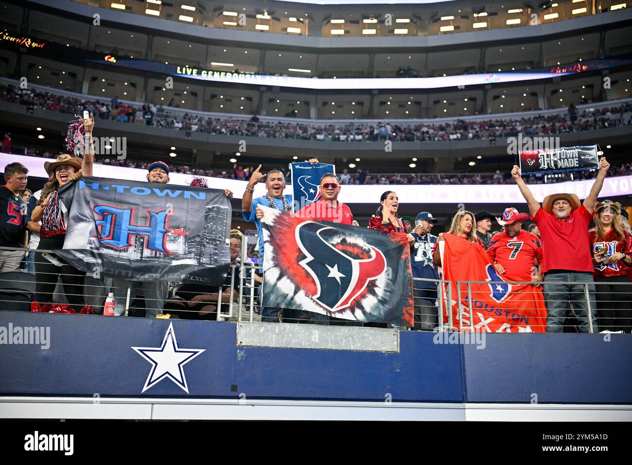 The Houston Texans fans celebrate during an NFL football game against ...