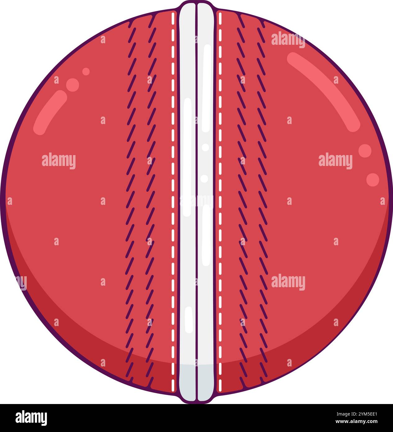 Cricket ball front view color Stock Vector Image & Art - Alamy