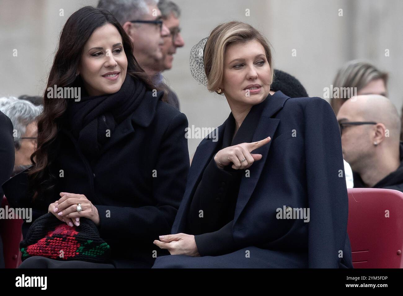 Vatican City, Vatican, 20 November 2024.. First Ladies of Ukraine Olena ...
