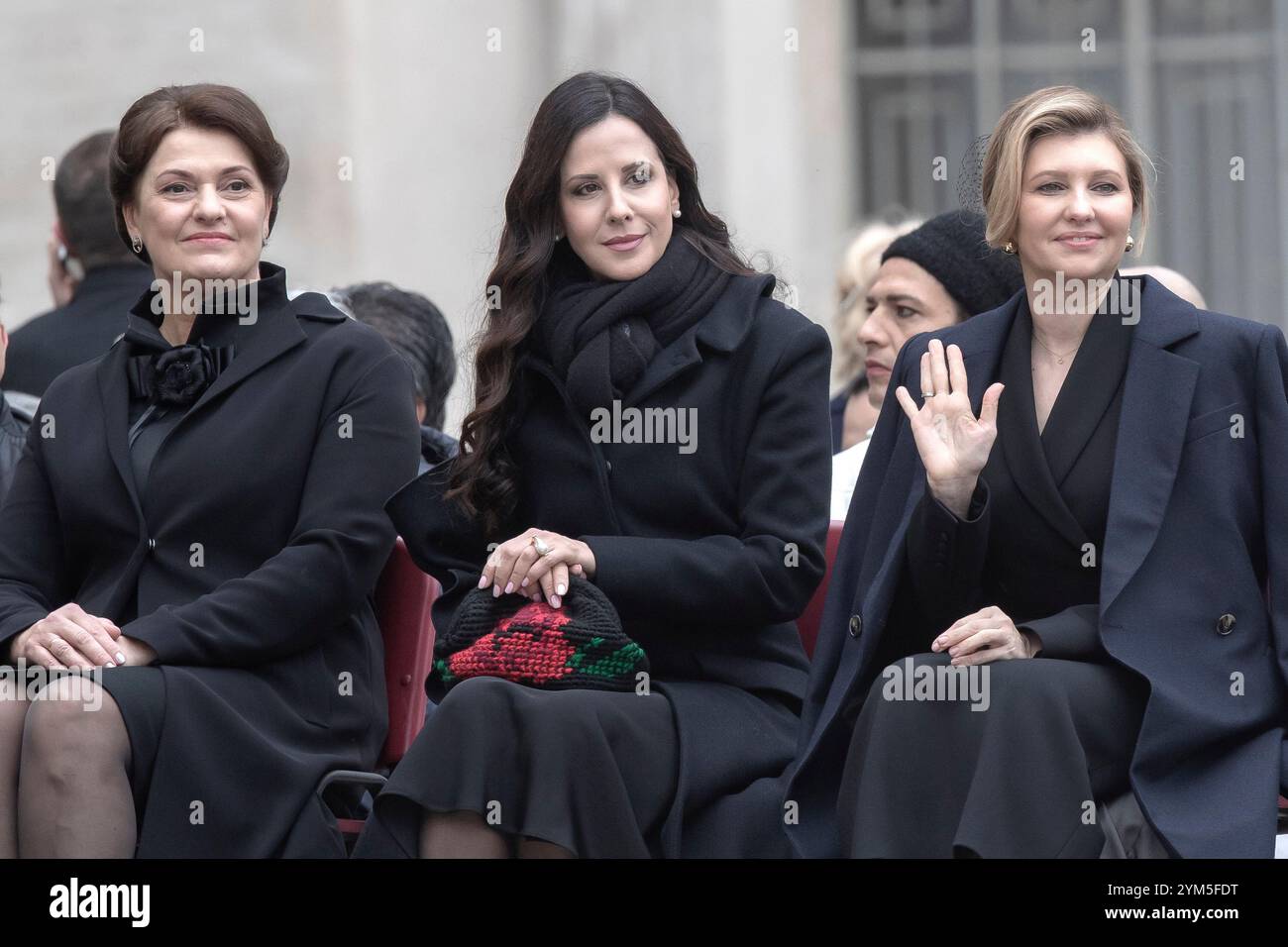 Vatican City, Vatican, 20 November 2024.. First Ladies of Ukraine Olena ...