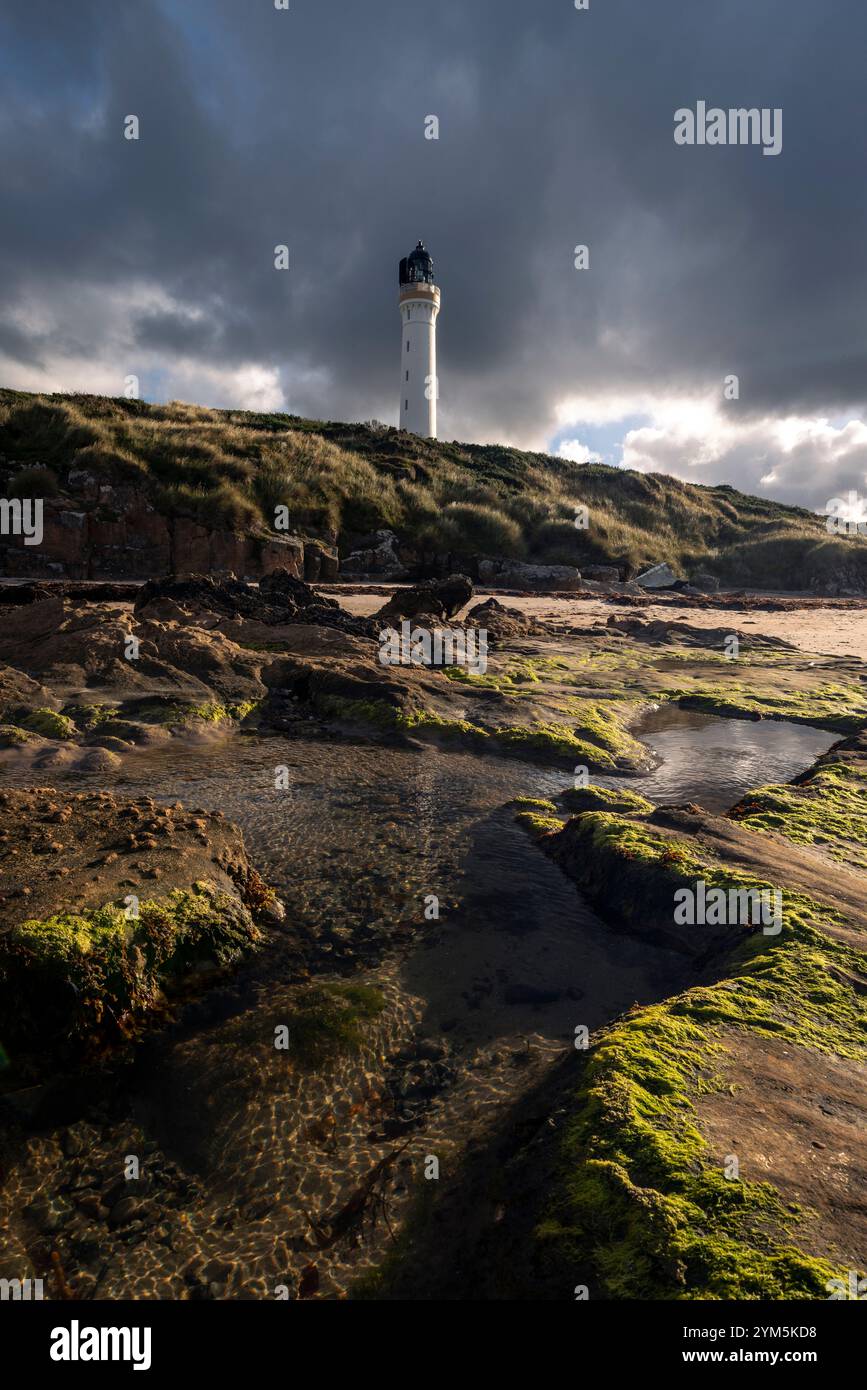 Covesea Lighthouse in Scotland Stock Photo - Alamy