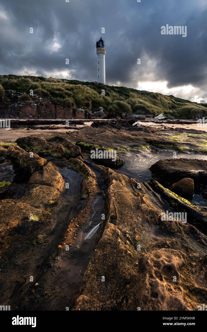 Covesea Lighthouse in Scotland Stock Photo - Alamy
