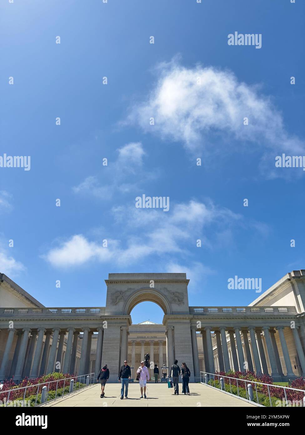 Exterior view of the columned, neo-classical building. At the Legion of ...