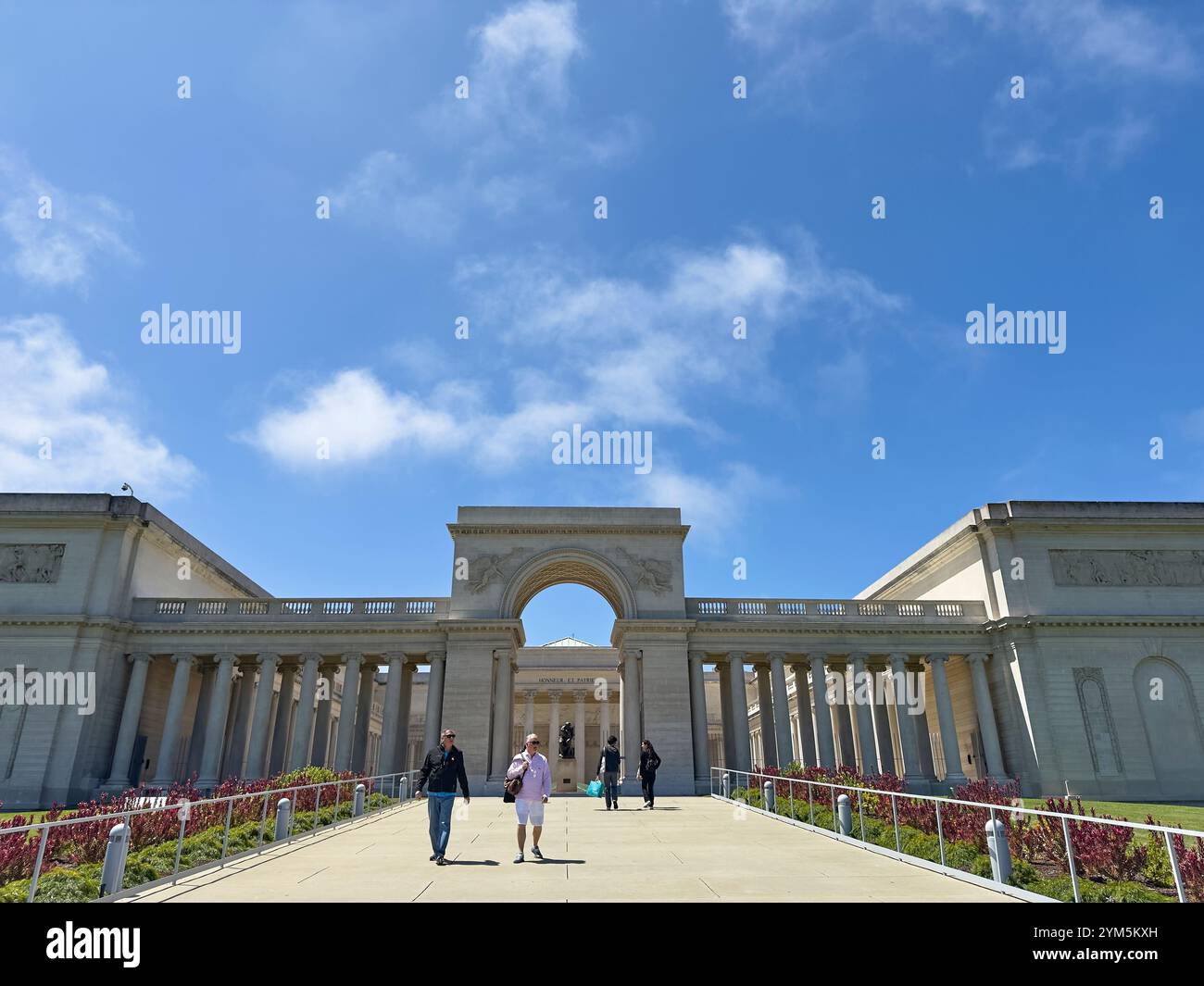 Exterior view of the columned, neo-classical building. At the Legion of ...