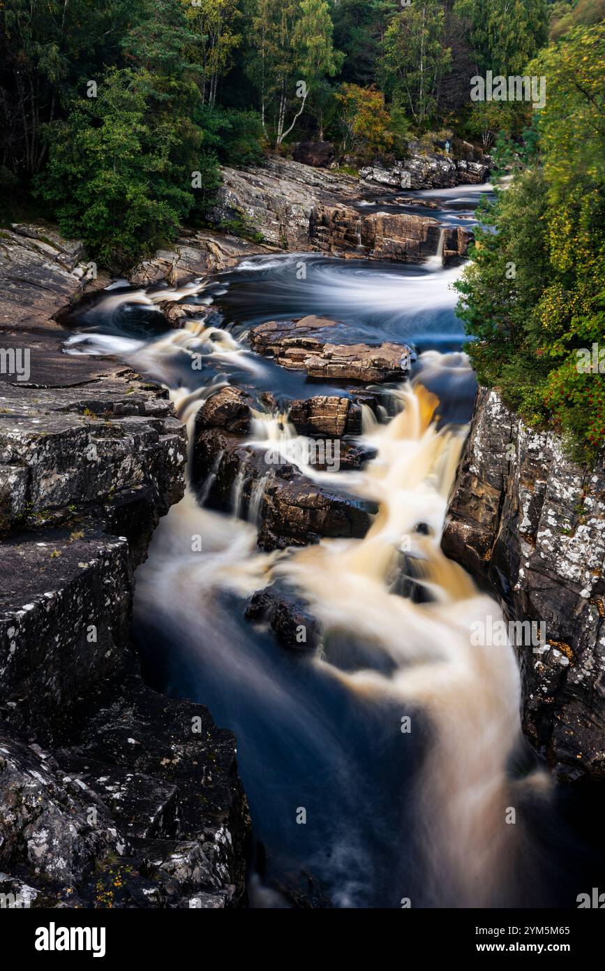Black Water Falls in Scotland Stock Photo - Alamy