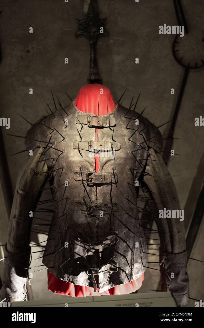 San Gimignano, Italy - 01.05.2021: Spiked Torture Jacket Displayed in ...