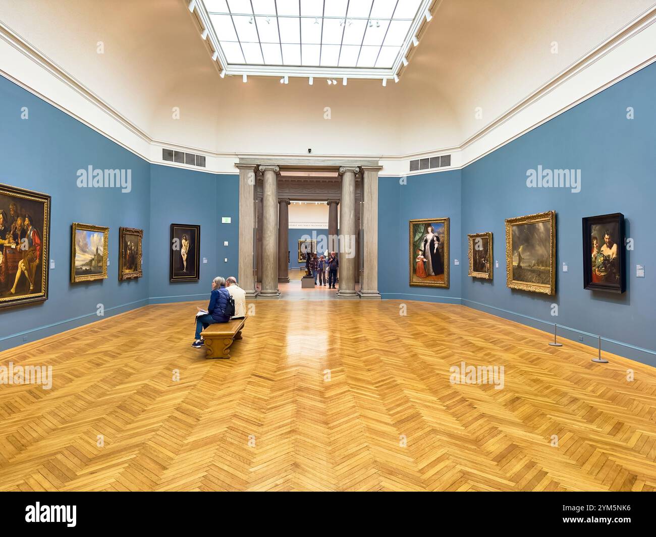 View of one of the rooms, galleries with Old Master paintings on the ...