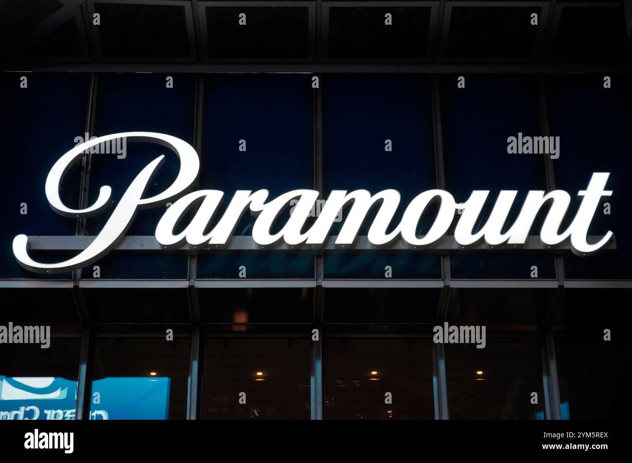 The Paramount office building is seen in Times Square, Manhattan, New ...