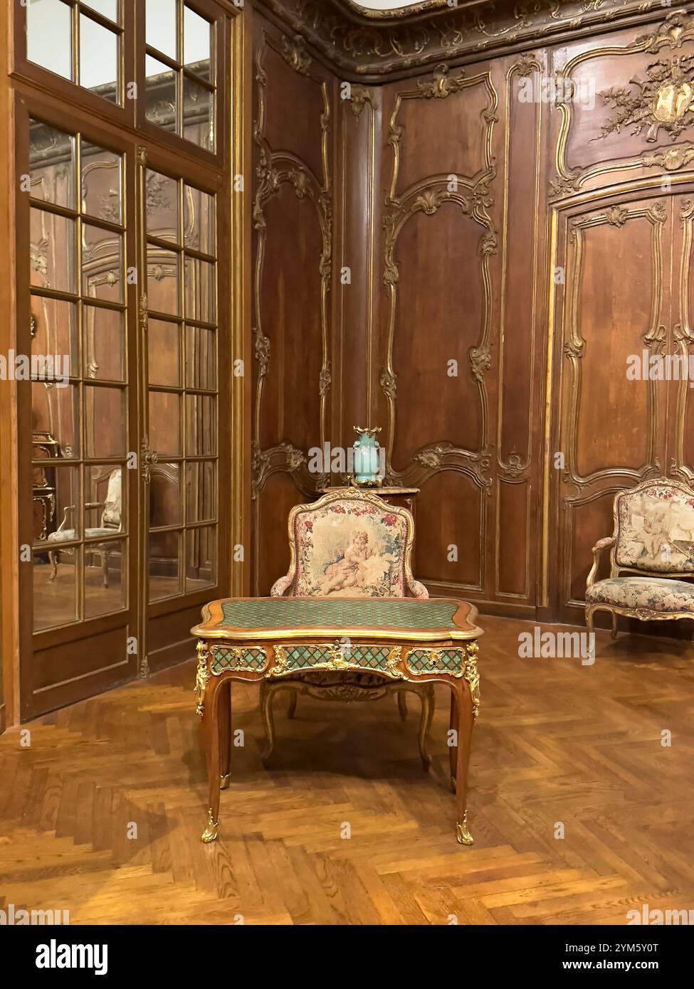A recreation of a Rouen, French, Louis XV period room, circa 1735-1740 ...